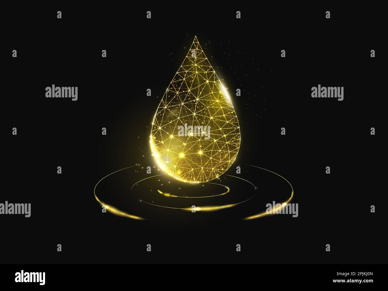 Oil droplet. Low poly style design. Futuristic modern abstract ...