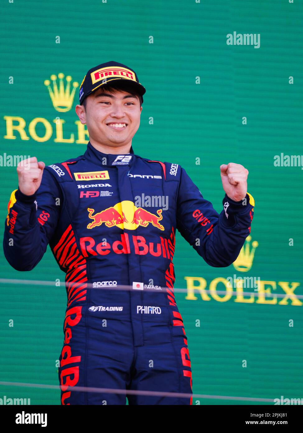 Albert Park, 2 April 2023 Red Bull driver Ayumu Iwasa wins the ...