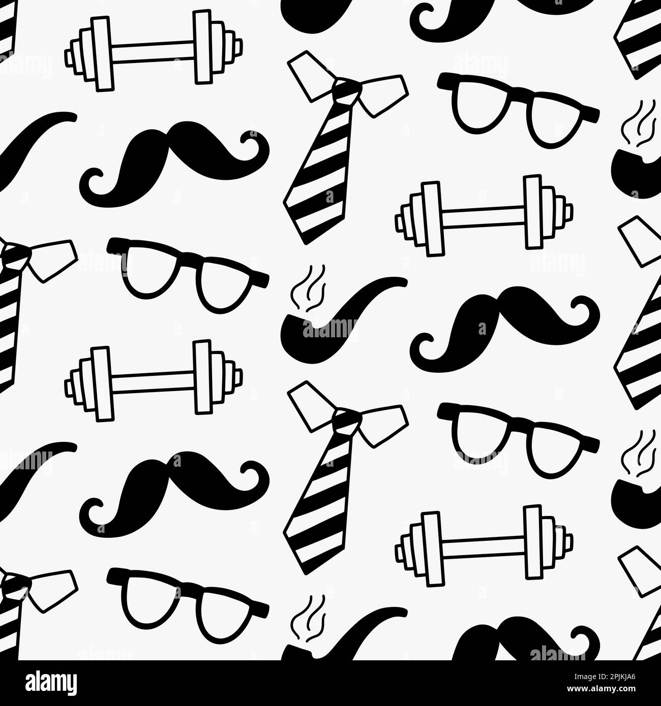 Mustache seamless pattern father day retro texture hi-res stock ...