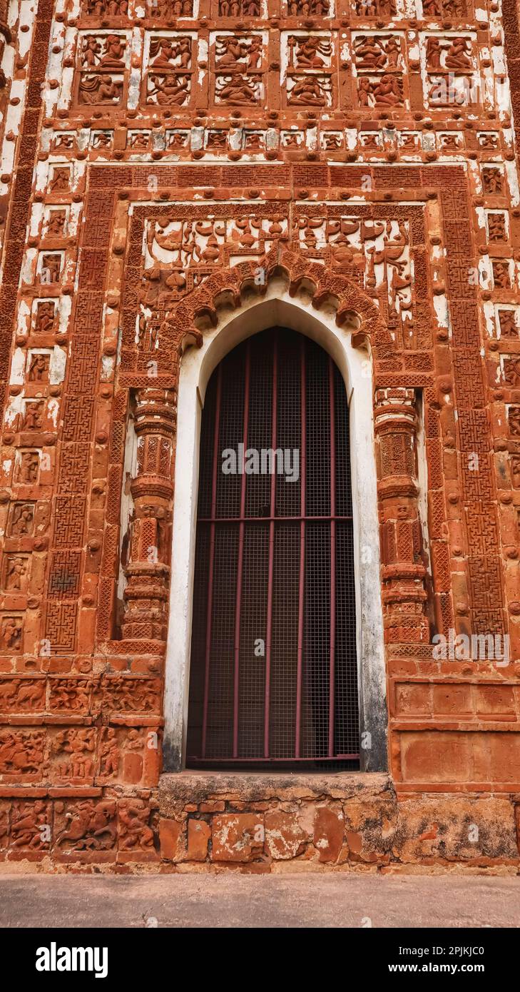 Ancient Carvings on the Jor Bangla Temple, Bishnupur, West Bengal ...