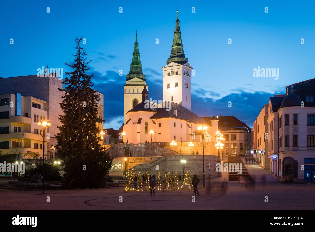 Cathedral of Holy Trinity on Andrej Hlinka square in Zilina, Slovakia ...