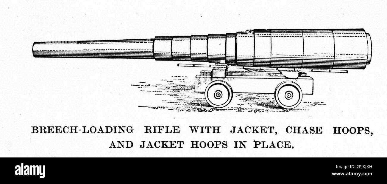 US Navy breech loading rifle with jacket, chase hoops and jacket hoops ...
