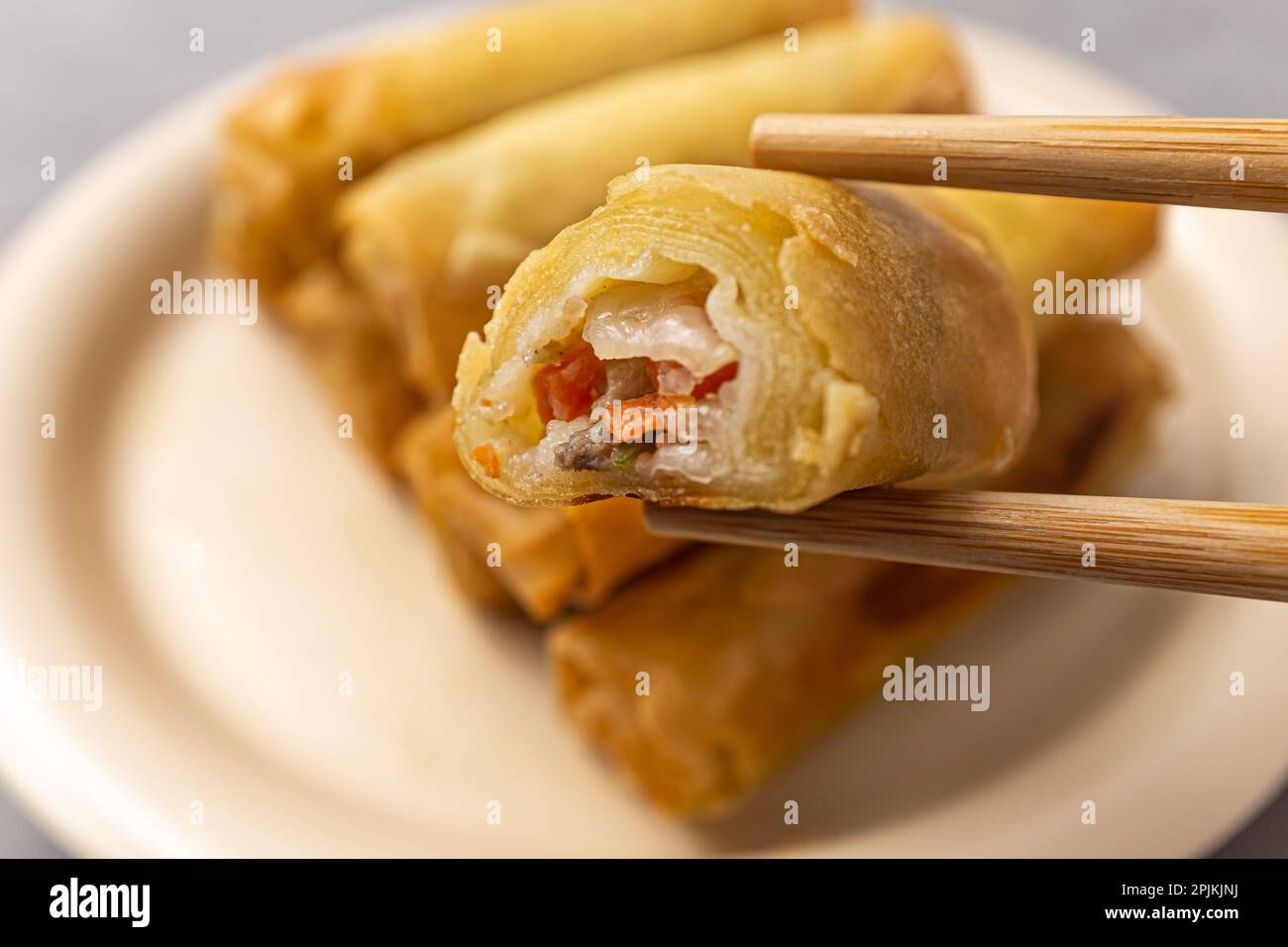 Crispy Spring Rolls with Vegetables Stock Photo - Alamy