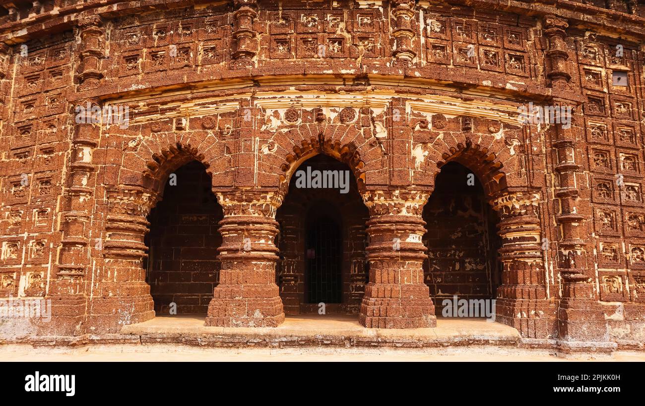 Red Brick Temple of Nandalal with Carvings on it, Bishnupur, West ...