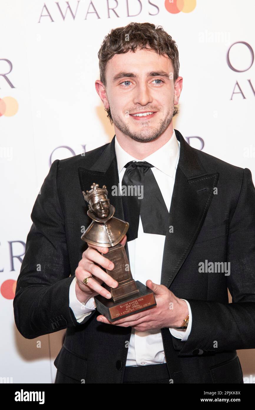 Paul Mescal, winner of the Best Actor award for "A Streetcar Named ...