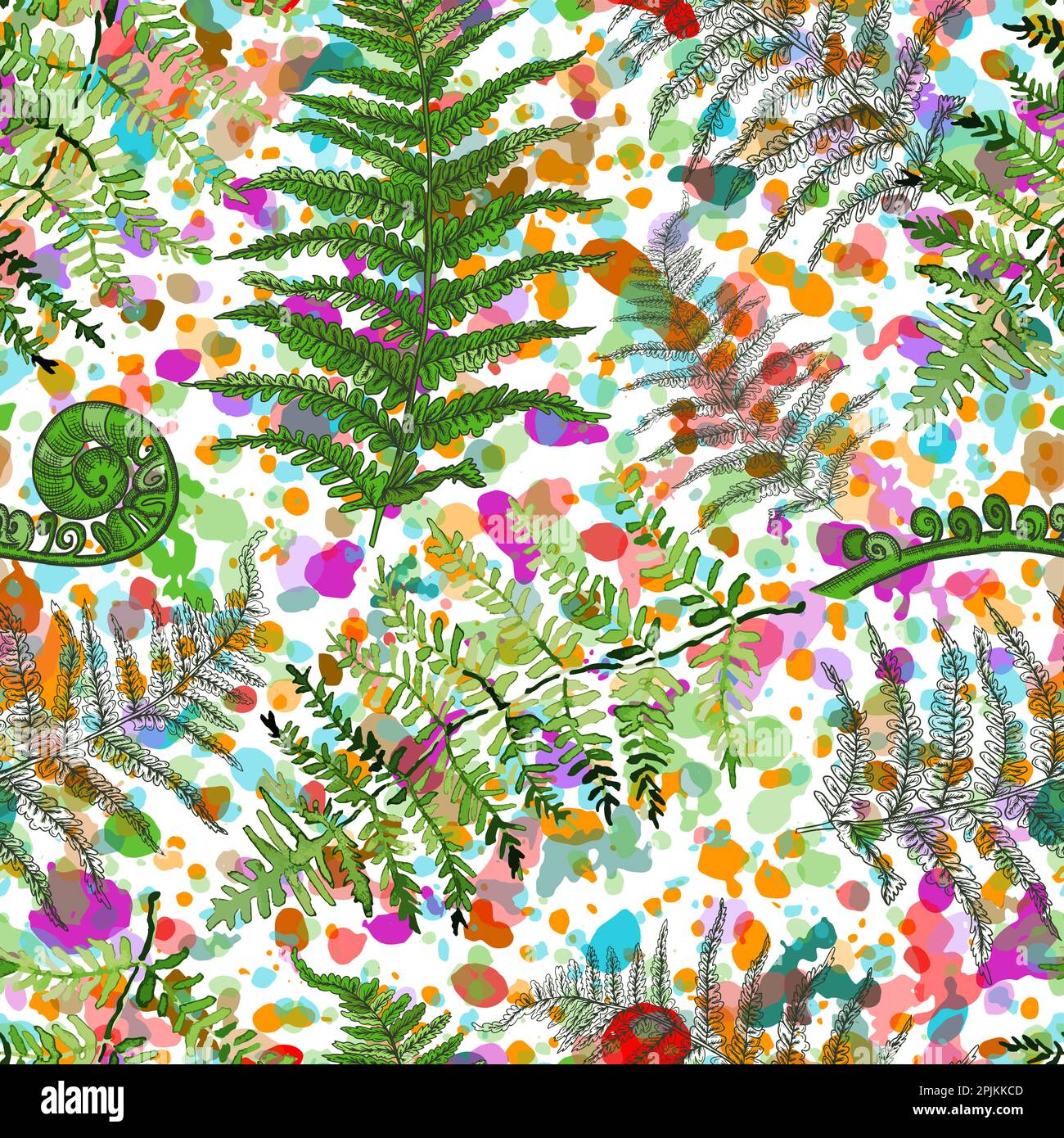 Victorian fern garden Stock Vector Images - Alamy