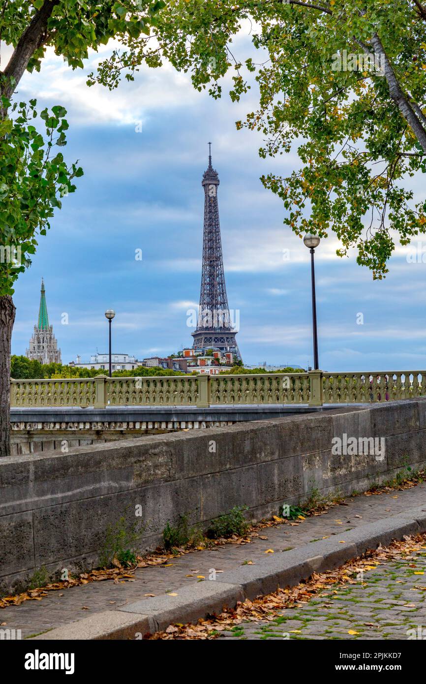 Paris. Eiffel Tower in territorial and street view Stock Photo - Alamy