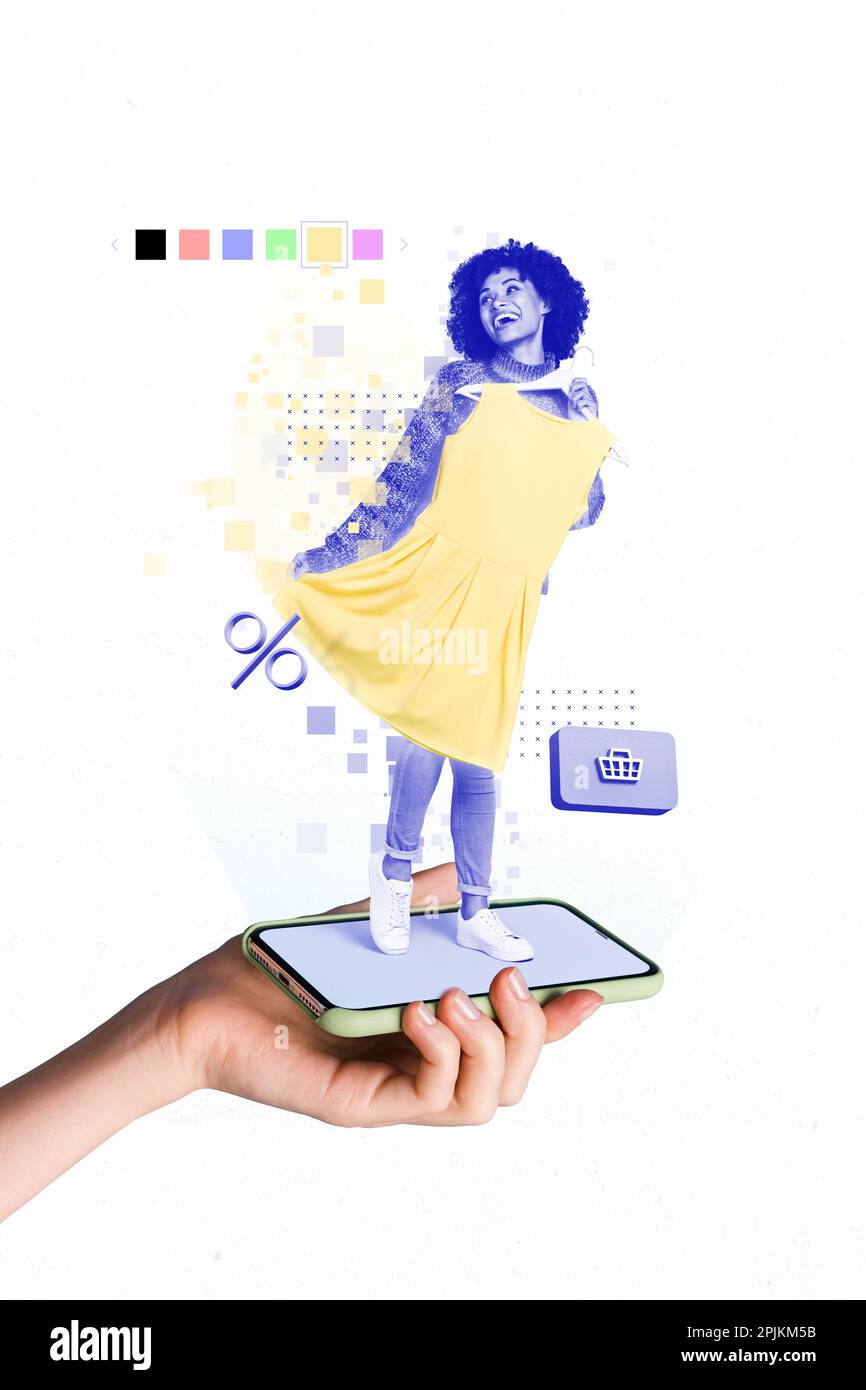 Future digital banner poster collage of high tech technology for ...