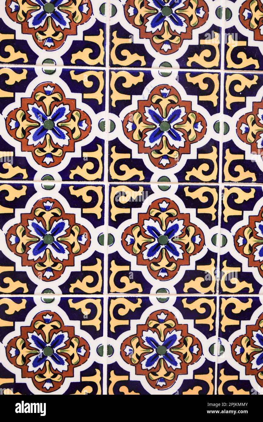 Arizona, USA. Mediterranean painted tiles Stock Photo - Alamy