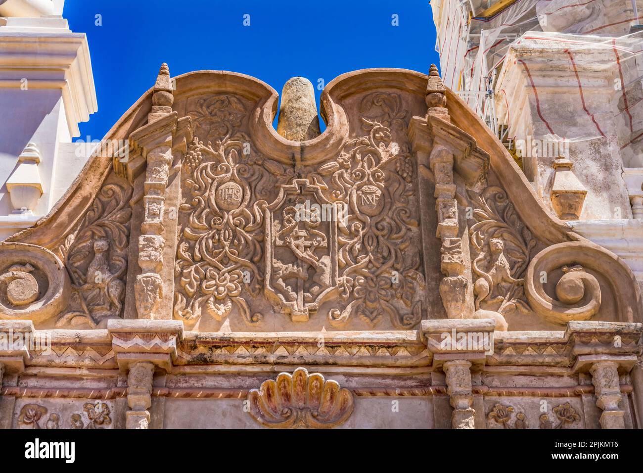 Front, San Xavier del Bac Mission, Tucson, Arizona. Founded 1692 ...