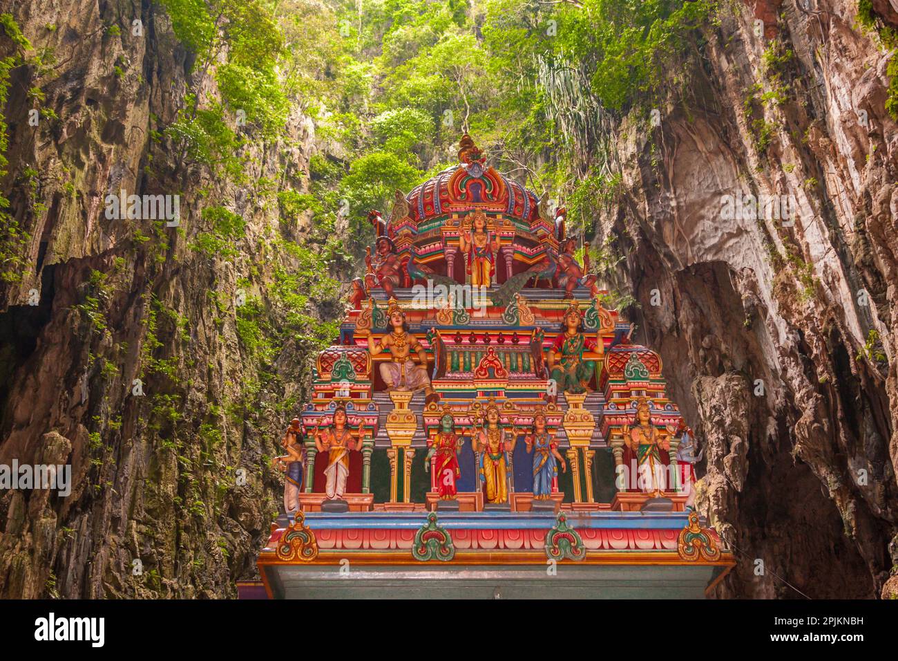 Kuala Lumpur, West Malaysia. Batu caves. Painted Hindu deities on ...