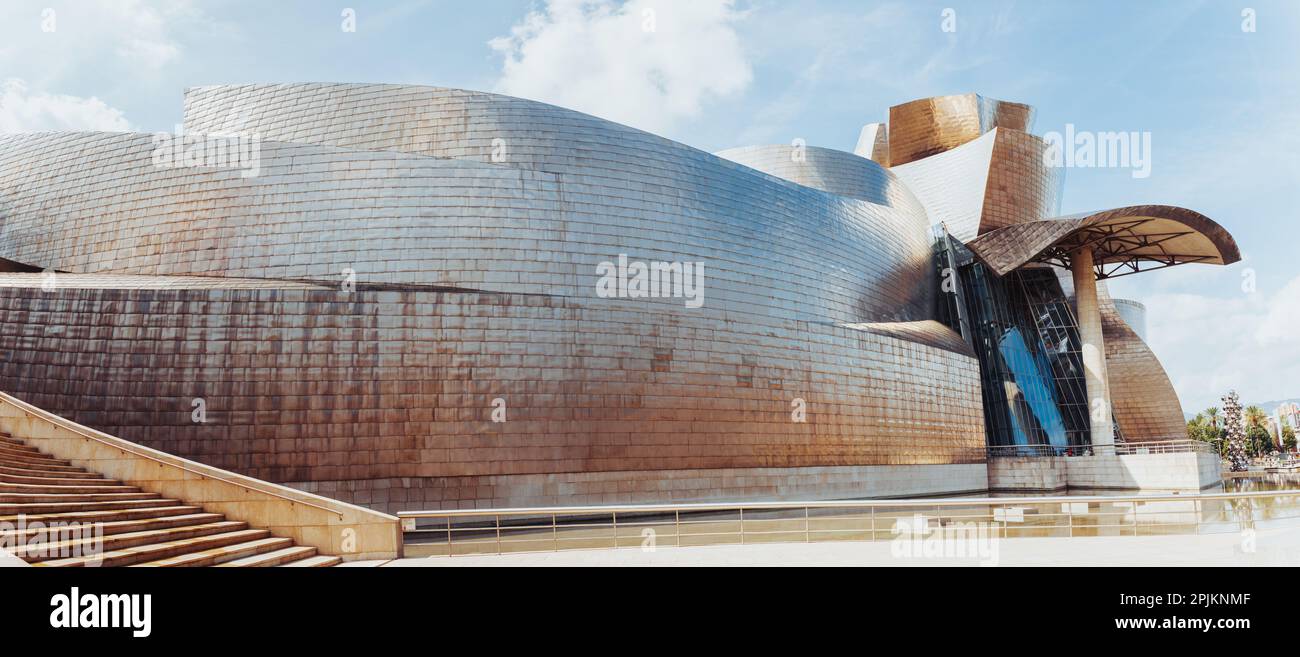 Bilbao, Spain - September, 2022: Panoramic view of Guggenheim Museum in ...