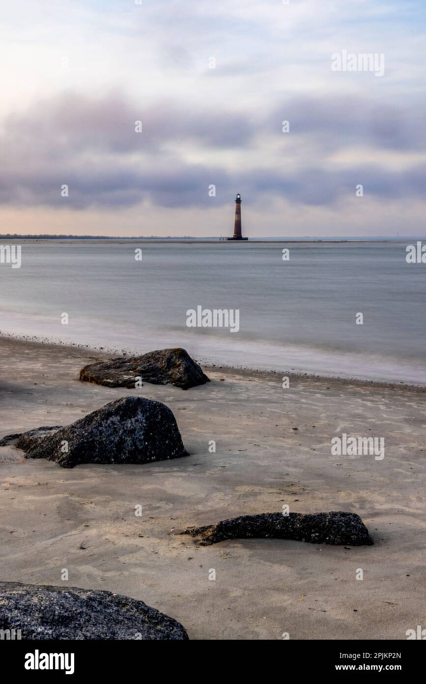 USA, South Carolina, Charleston. Folly Beach and Morris Island ...