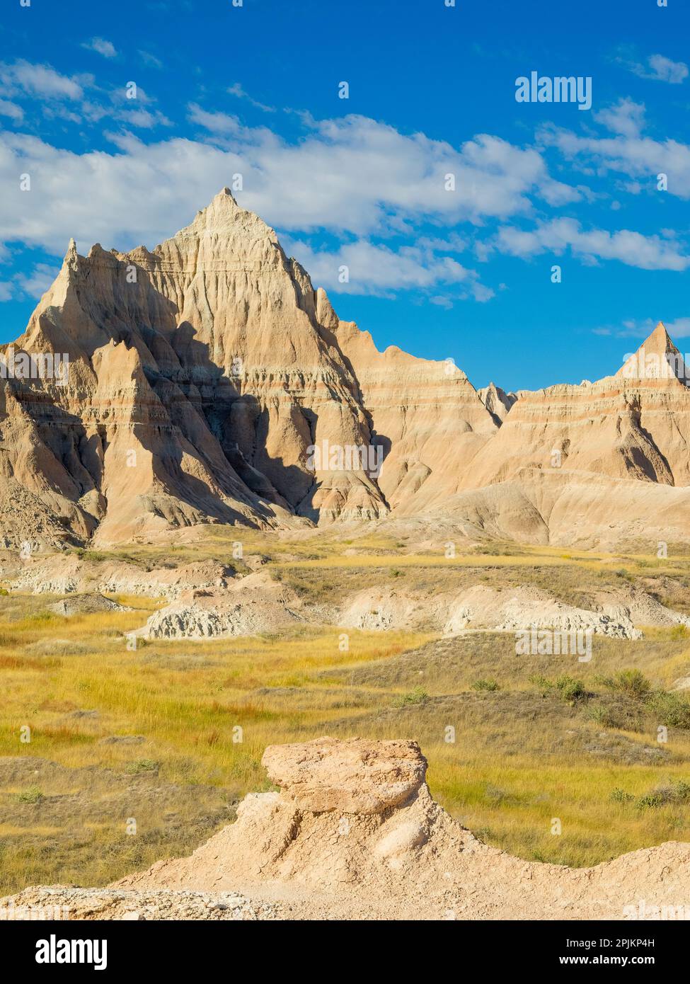 South Dakota, Badlands National Park. Badlands rock formations Stock ...