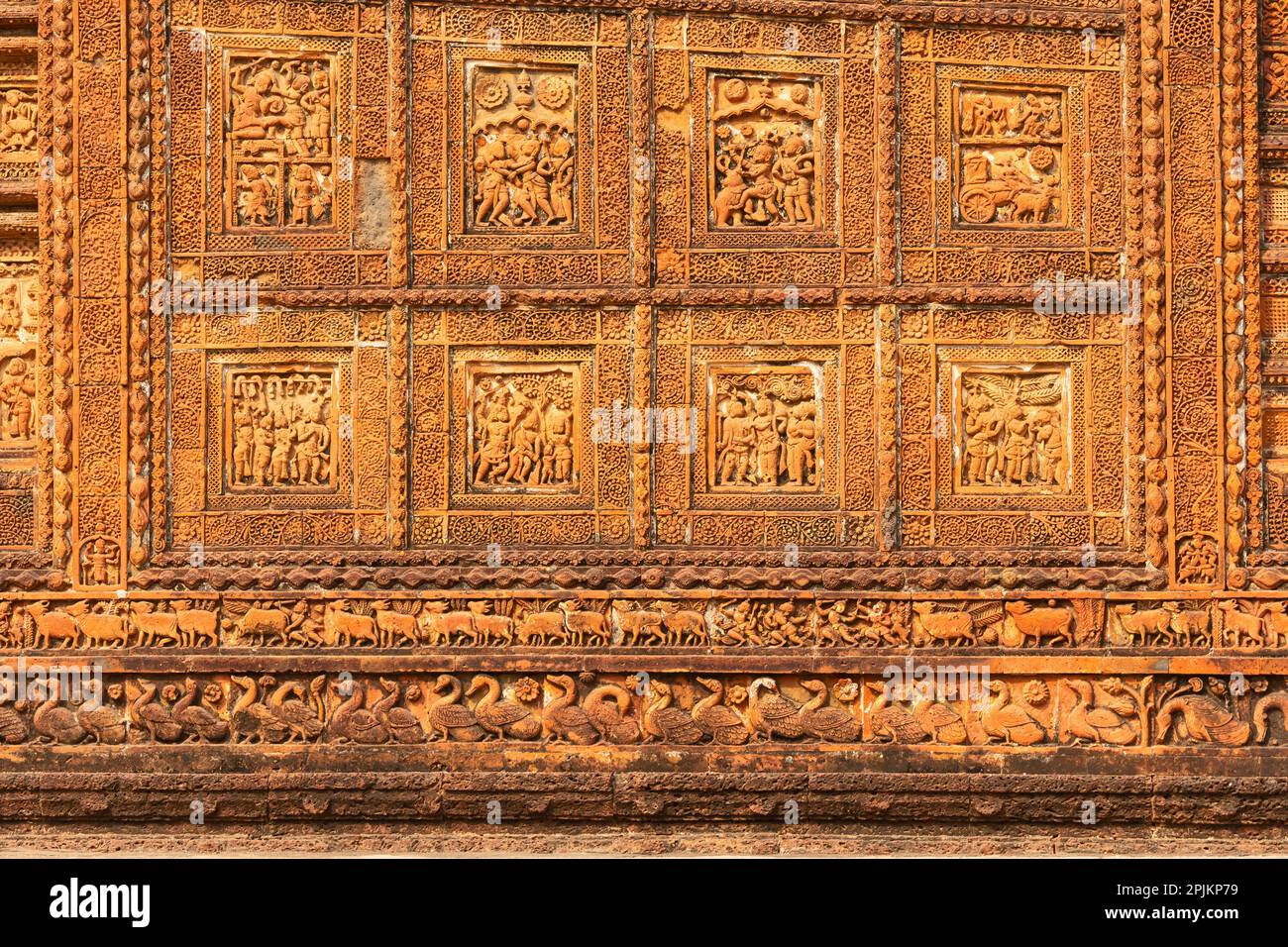 Exterior Carving of Jor Bangla Temple, Bishnupur, West Bengal, India ...
