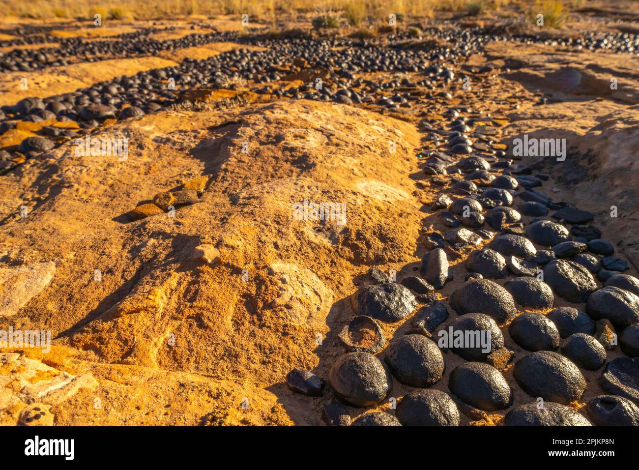 USA, Utah, Grand Staircase Escalante National Monument. Moqui marbles ...