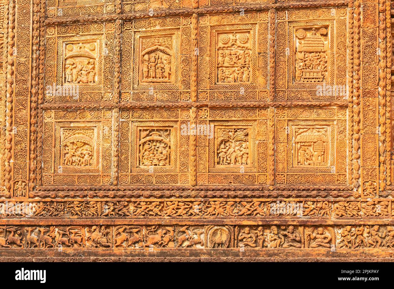 Exterior Carving of Jor Bangla Temple, Bishnupur, West Bengal, India ...