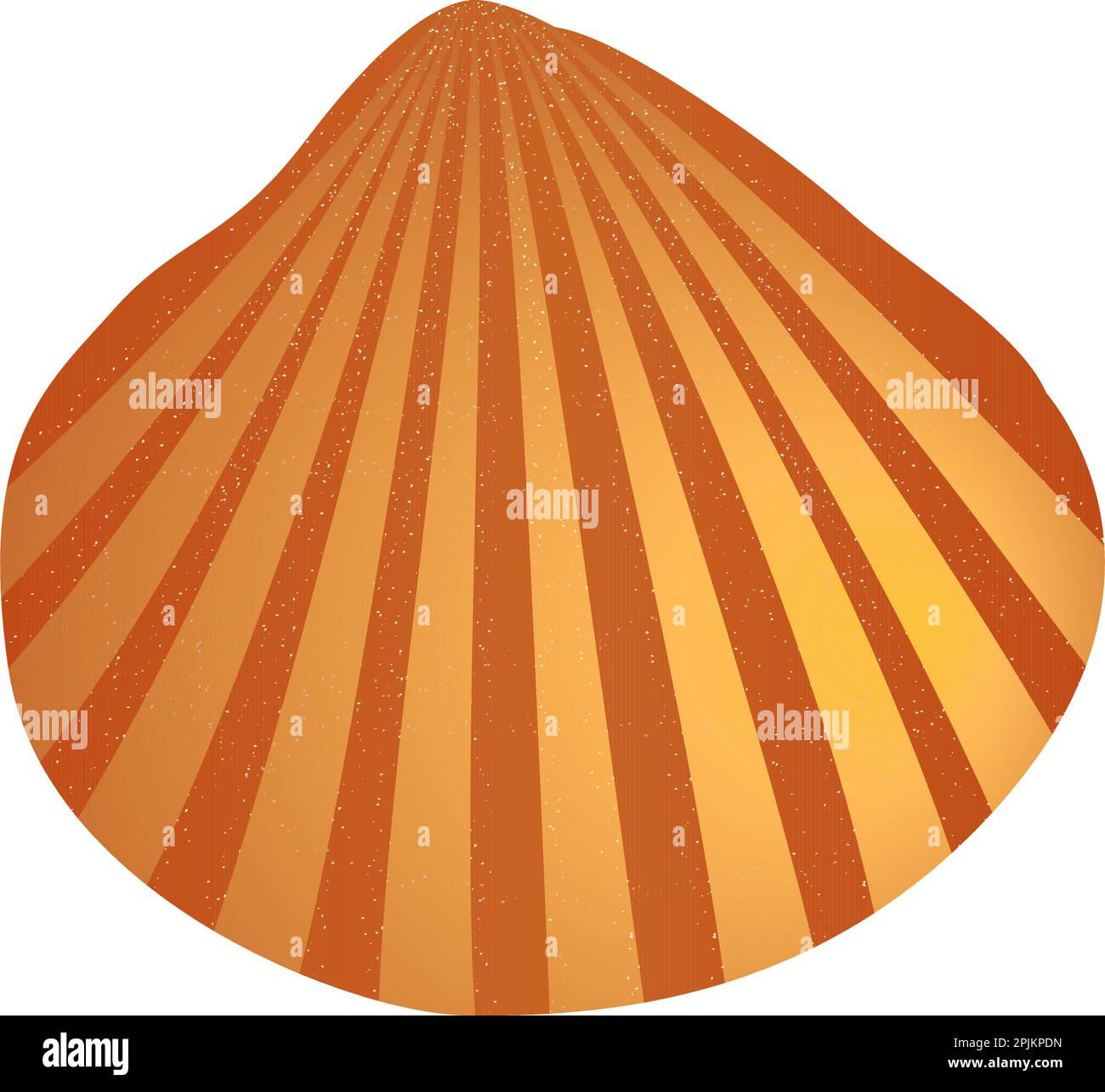 Golden Seashell Sprinkled With Sequins Isolated Vector Illustration Stock Vector Image And Art
