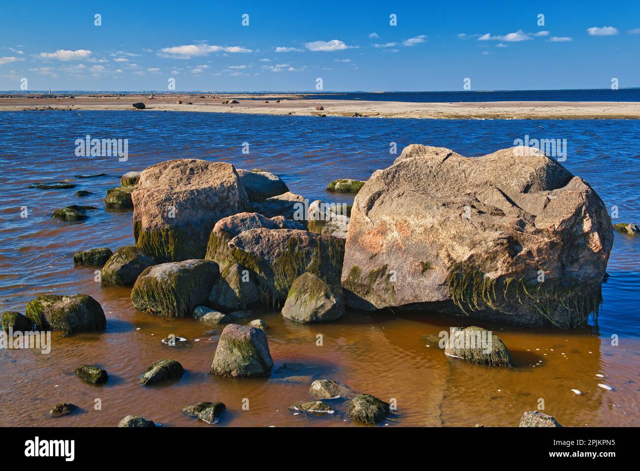 Canada, Manitoba, Winnipeg. Bloodvein River where it empties into Lake ...