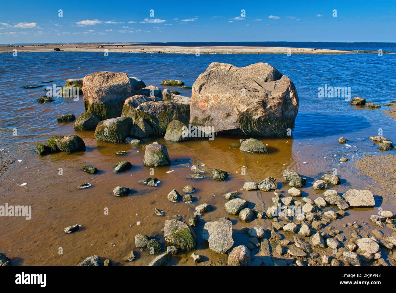 Canada, Manitoba, Winnipeg. Bloodvein River where it empties into Lake ...