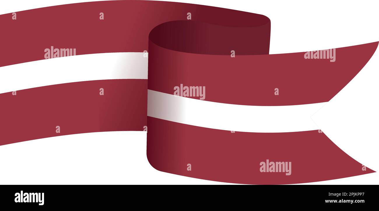 Latvia ribbon flag icon cartoon vector. National travel. Round state ...