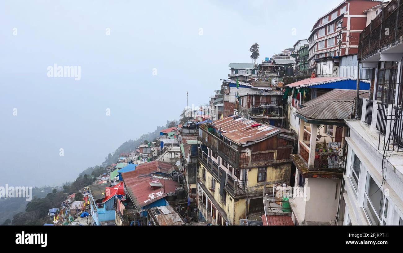 View of Darjeeling City, Darjeeling, West Bengal, India Stock Photo - Alamy