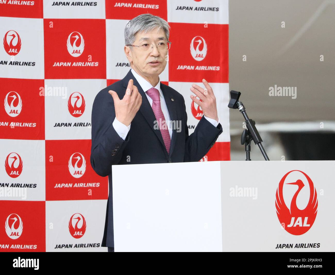 Tokyo, Japan. 3rd Apr, 2023. Japan Airlines (JAL) president Yuji ...
