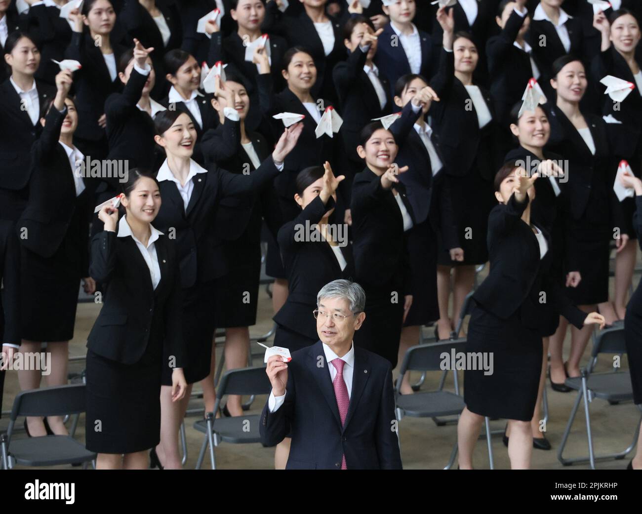 Tokyo, Japan. 3rd Apr, 2023. Japan Airlines (JAL) president Yuji ...