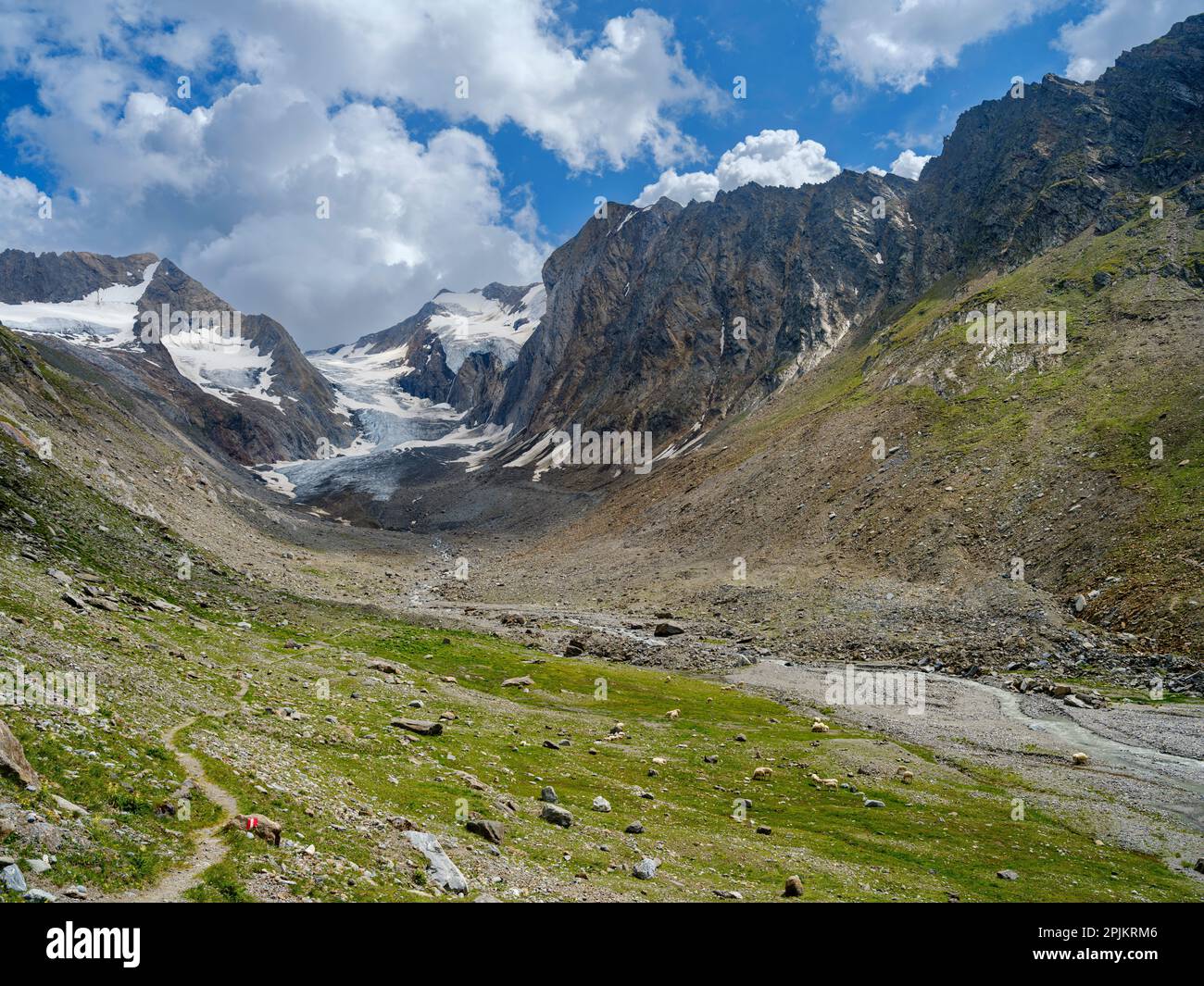 Valley Gaisbergtal. Otztal Alps in the Naturepark Otztal. Europe ...