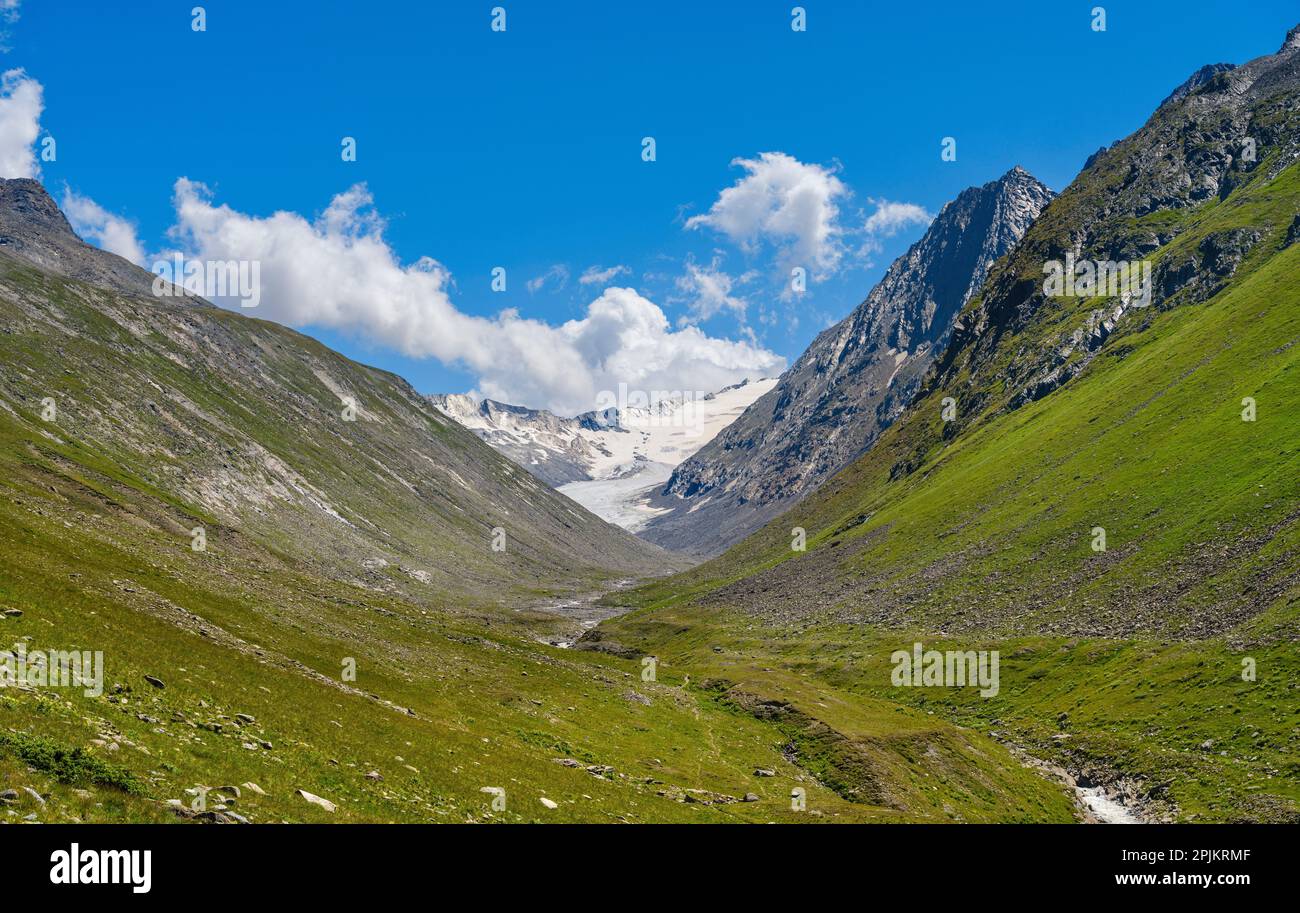 Valley Langtal. Otztal Alps in the Naturepark Otztal. Europe, Austria ...