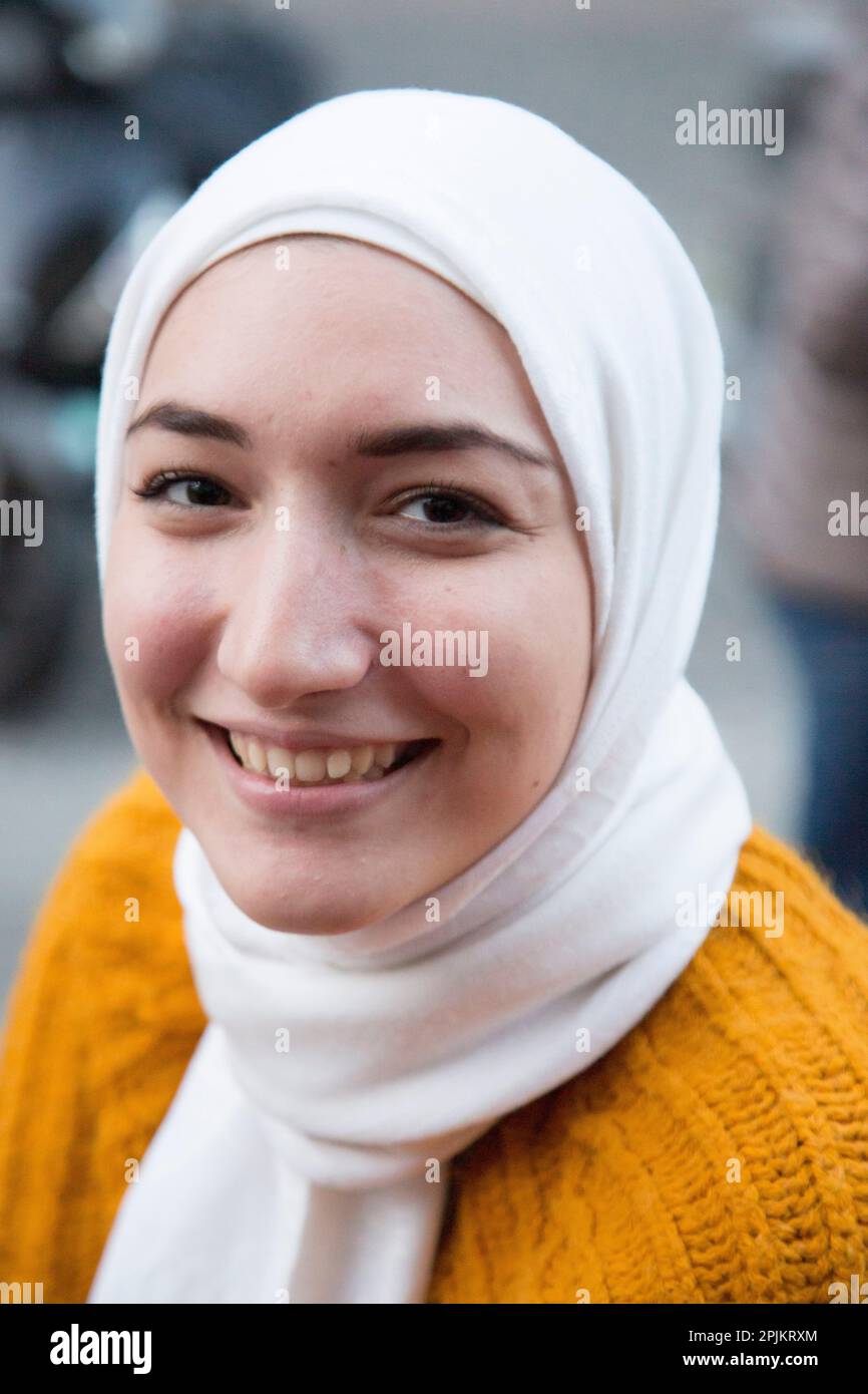 Paris. Female French students from Middle Eastern families. (Editorial ...