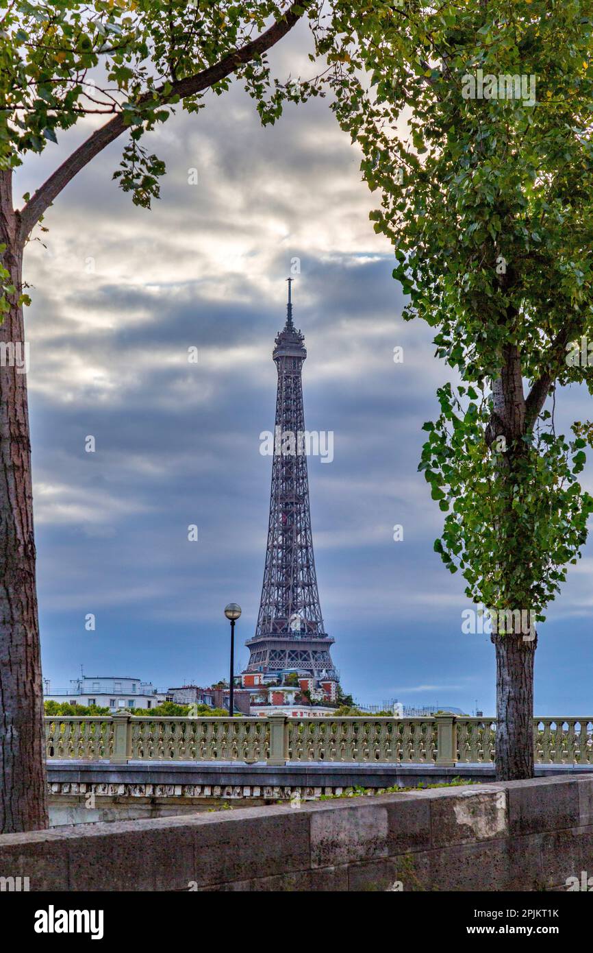 Paris. Eiffel Tower in territorial and street view Stock Photo - Alamy