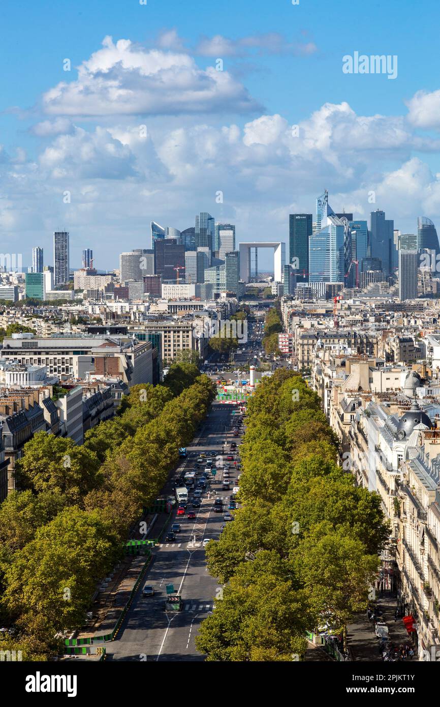Paris Boulevard Champs Elysees View From The Top Of The Arc De