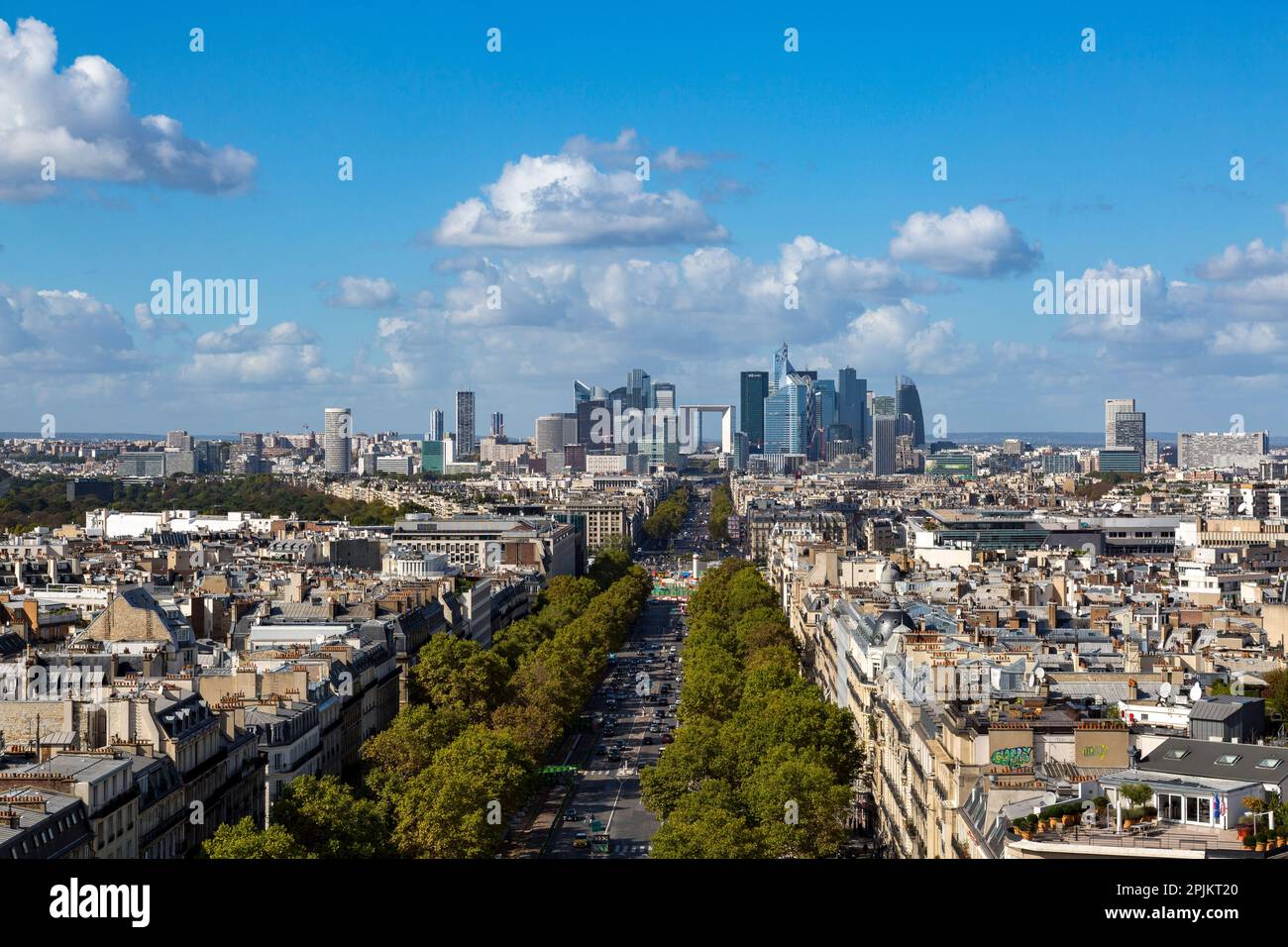 Paris Boulevard Champs Elysees View From The Top Of The Arc De