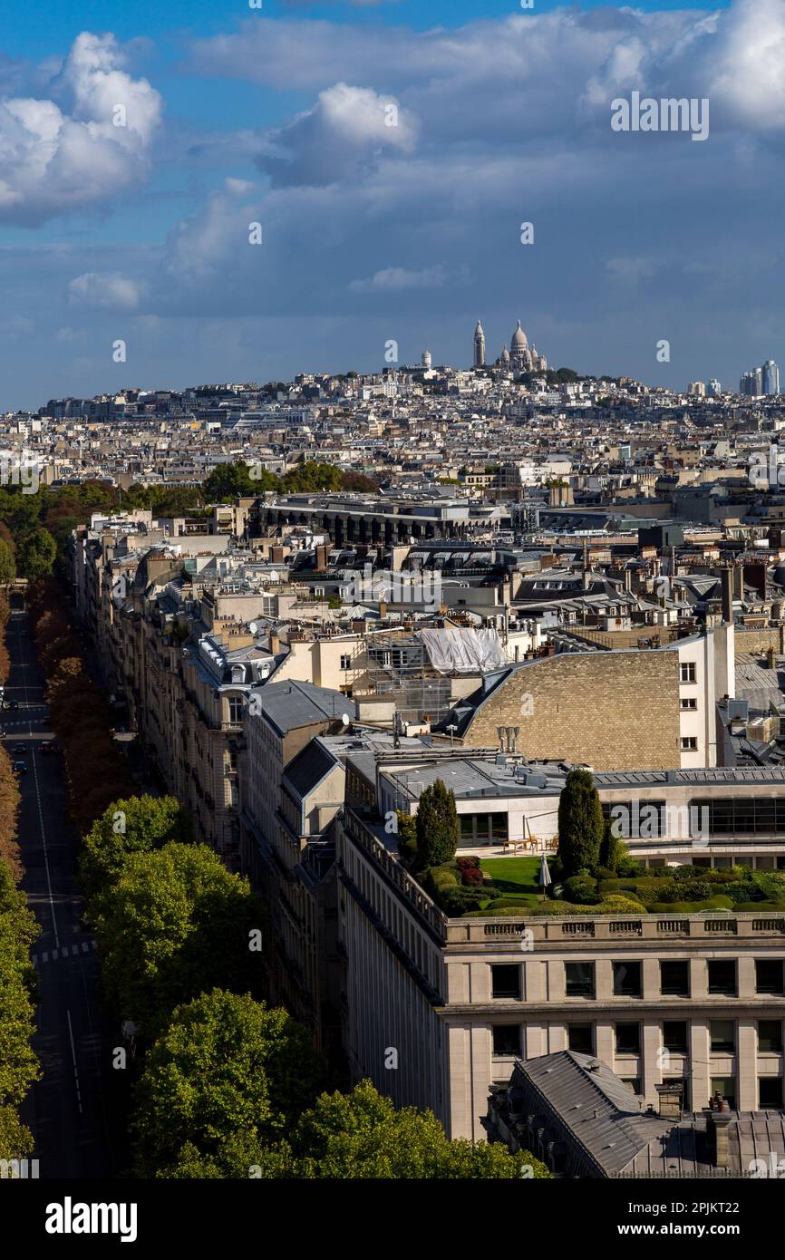 Paris Boulevard Champs Elysees View From The Top Of The Arc De