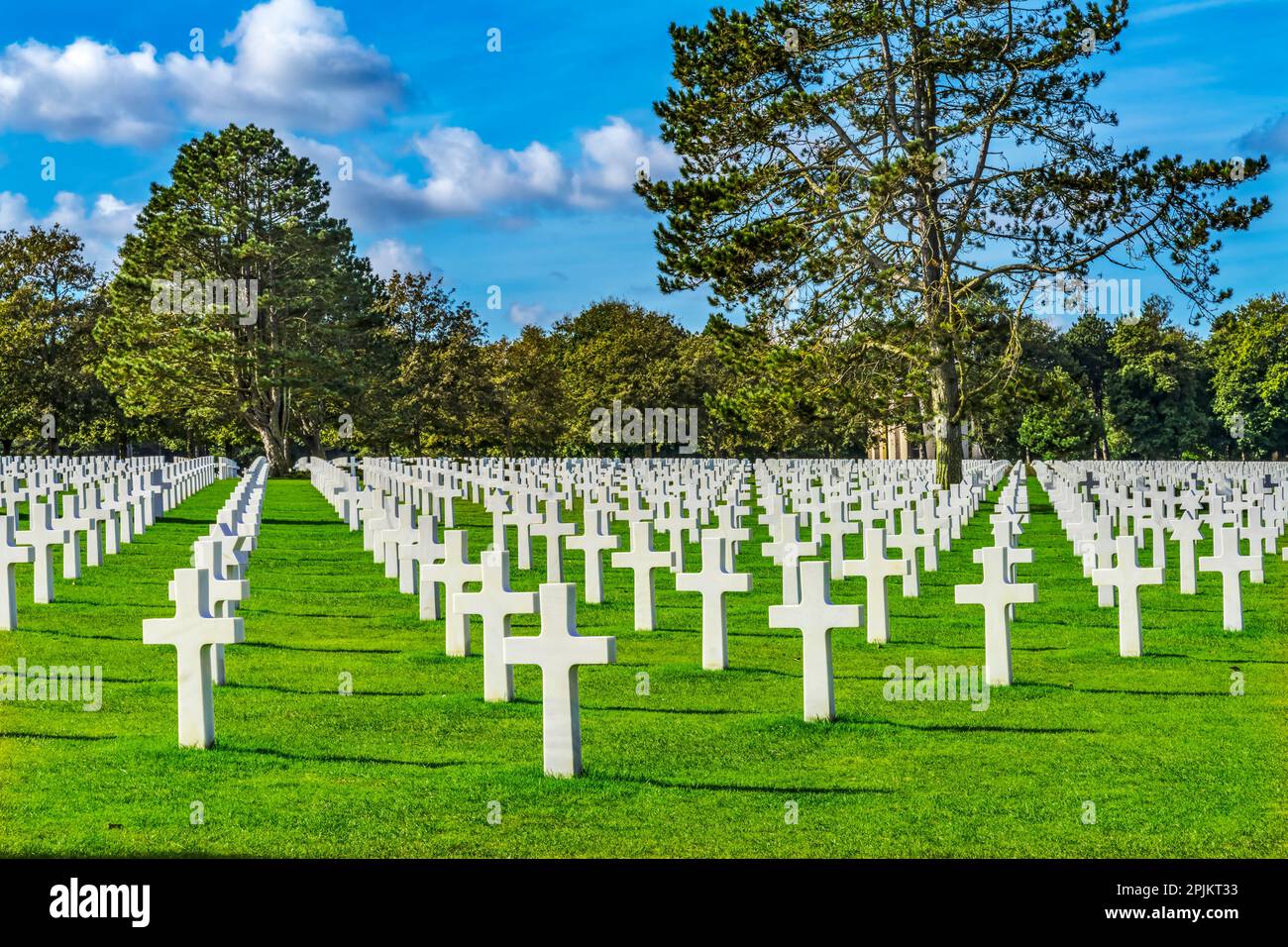 American Military Cemetery, Normandy, France. Graves of American ...
