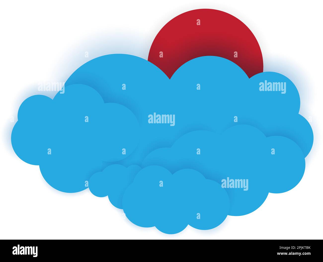red-sun-and-blue-clouds-birds-are-flying-in-front-of-clouds-paper-cut