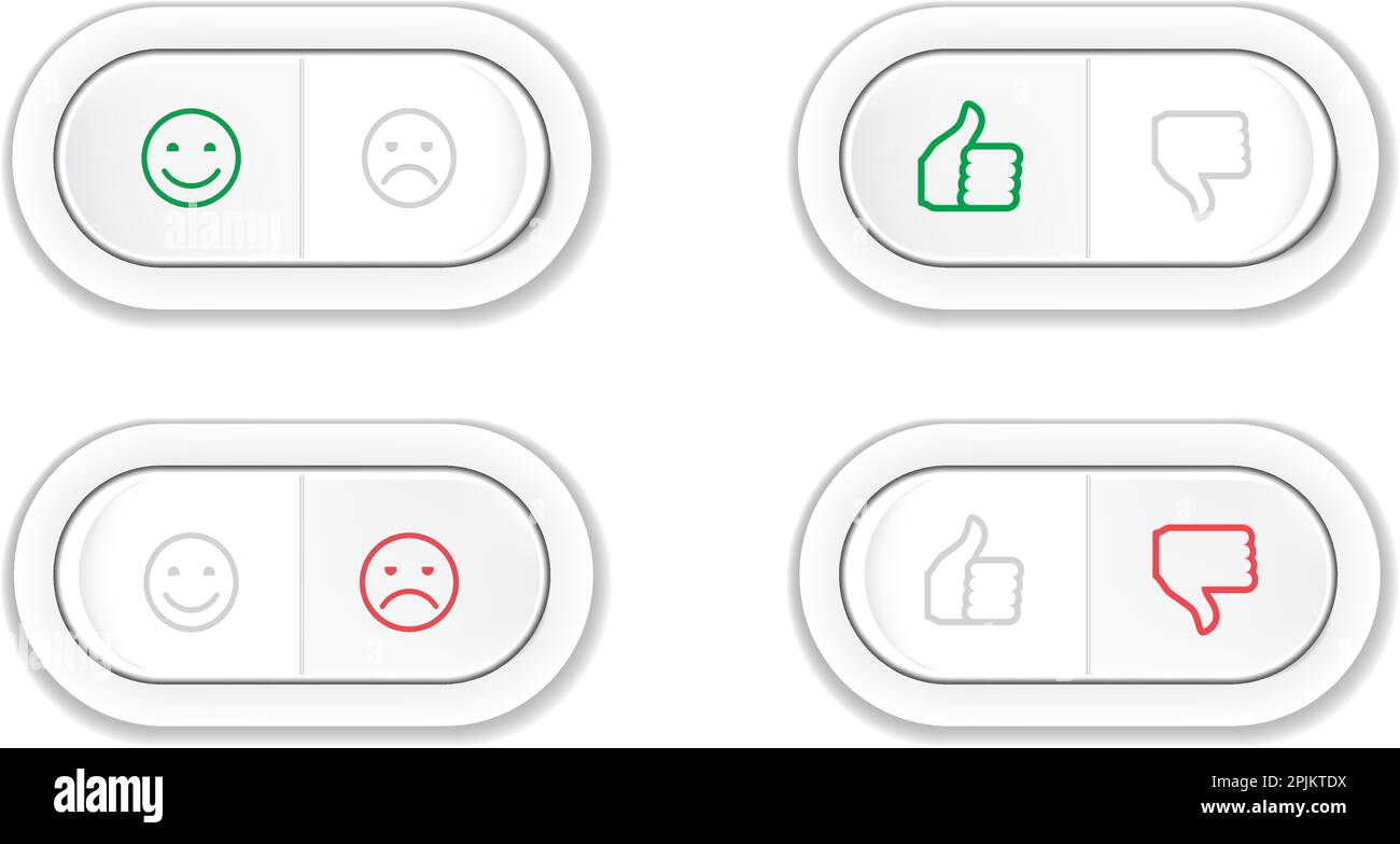 Set of buttons with smiles and like and dislike. Can be used in social ...
