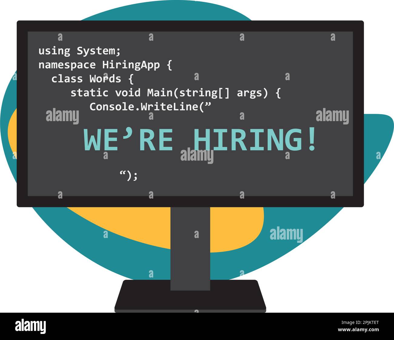 Talent software developer search. Job posting. Monitor with programming language machine code ...