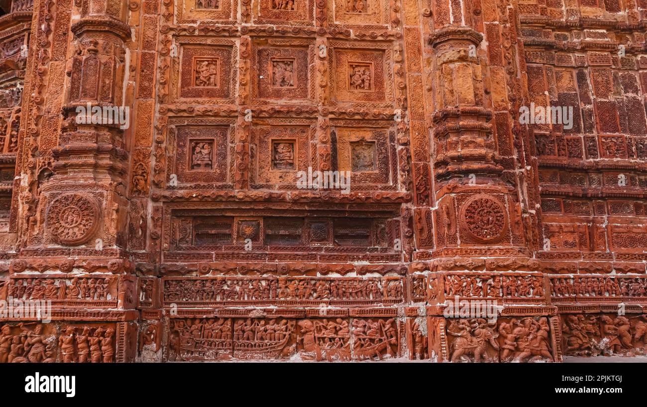 Carvings on the Ananta Basudeva Temple, Bansberia, West Bengal, India ...