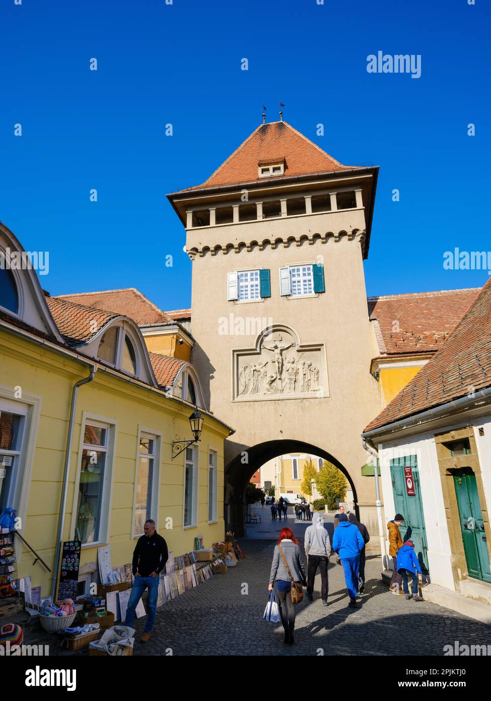 Hosok Tornya, the heroes gate. The medieval town Koszeg in Western ...
