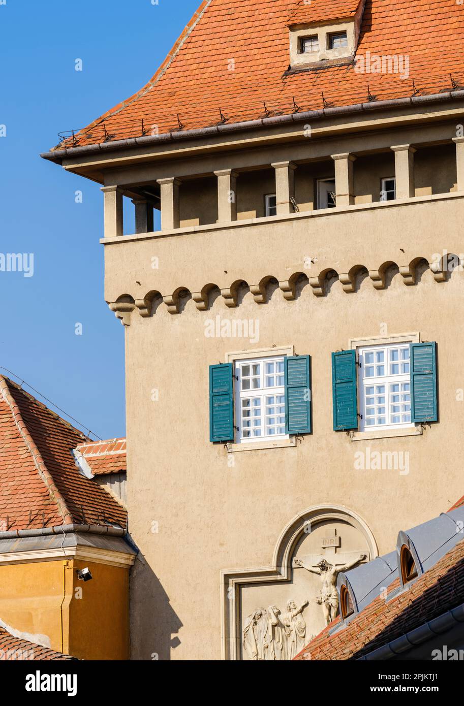 Hosok Tornya, the heroes gate. The medieval town Koszeg in Western ...