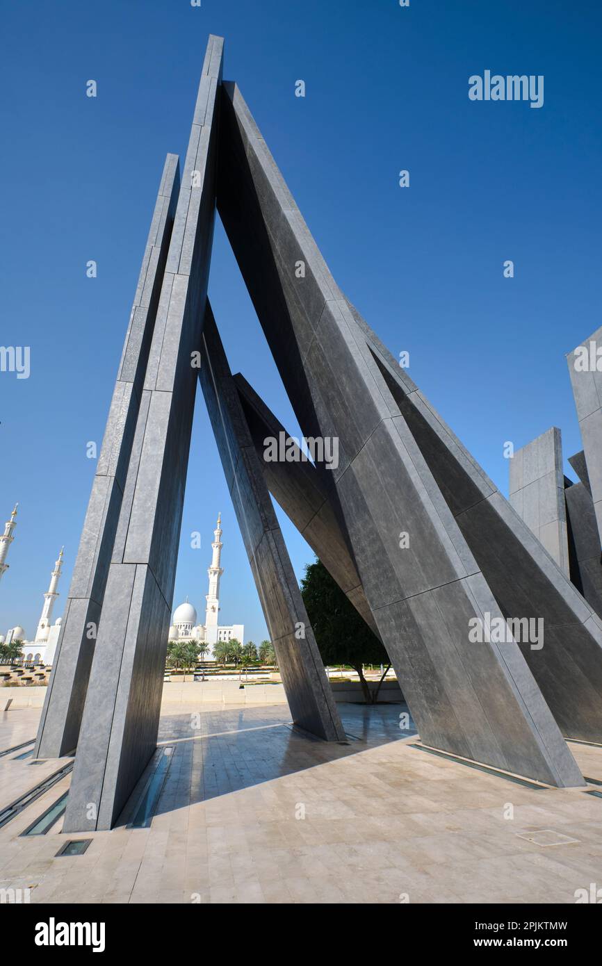 View of the Sheikh Zayed Grand Mosque in the background. At the Wahat ...