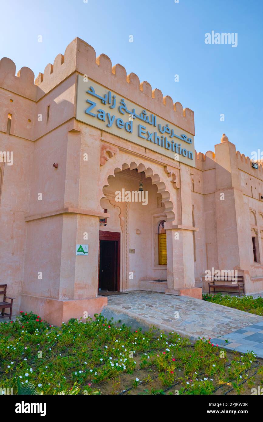 A view of the front entrance of the period building. At the Sheikh ...
