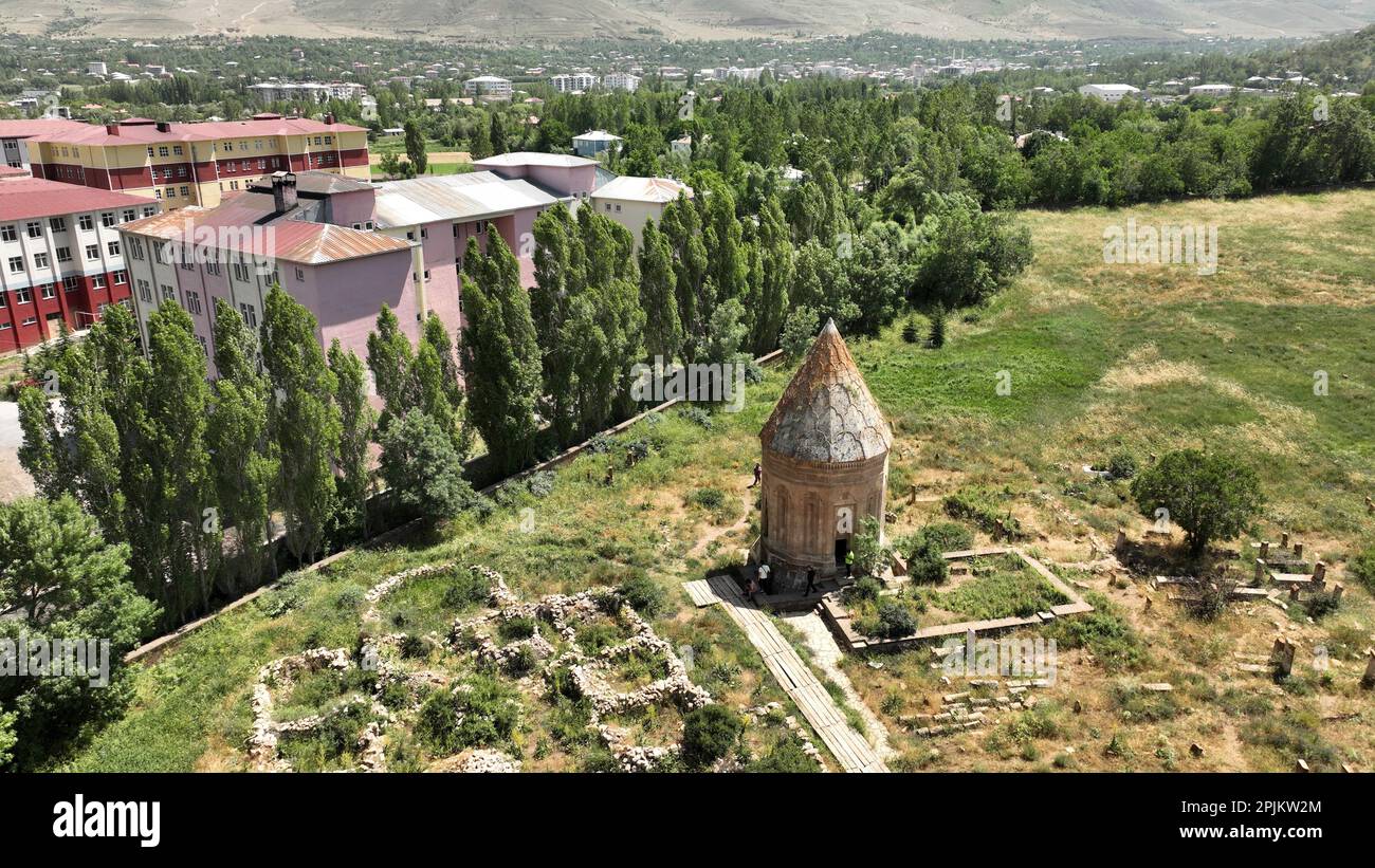 Halime Hatun Tomb is located in the Seljuk cemetery in Gevas district ...