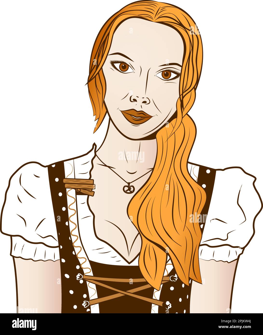 Beautiful dirndl Stock Vector Images - Alamy