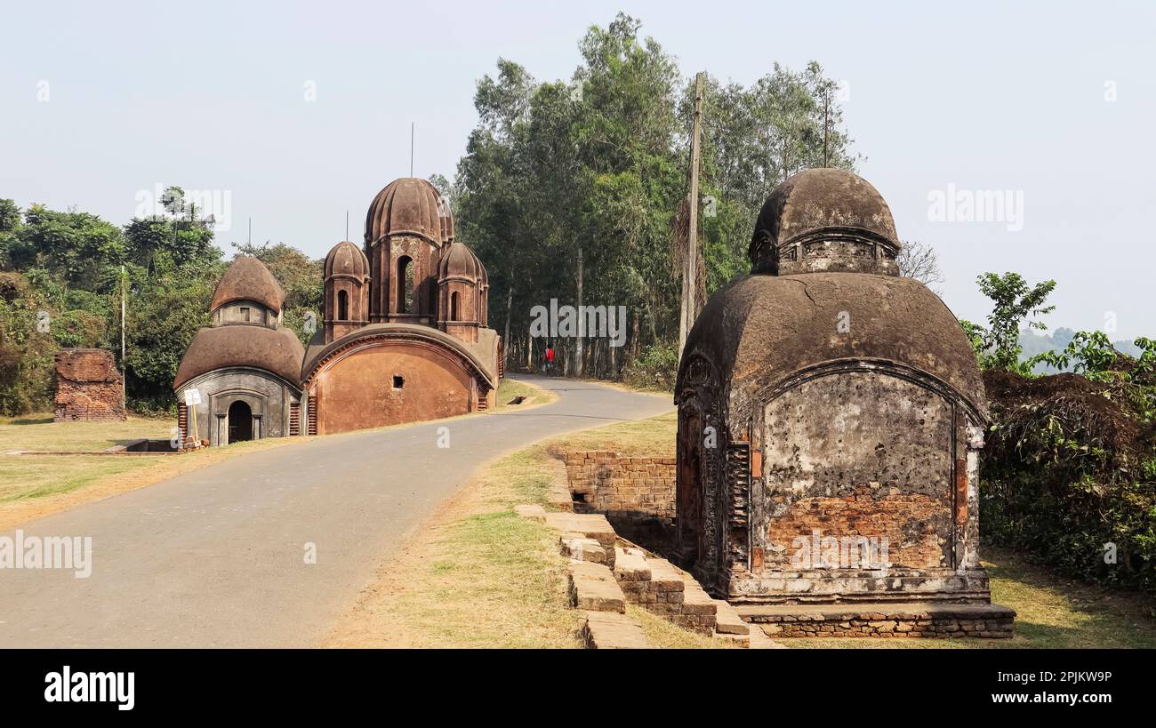View of Nabaratna and Kalachand Group of Temples, Pathra, West Bengal ...