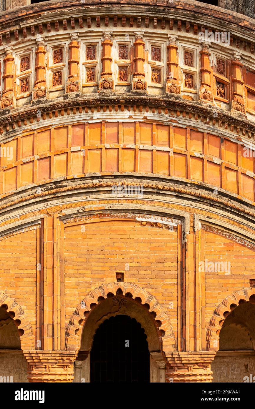 Stucco Work of Kalachand Temple, Pathra, West Bengal, India Stock Photo ...