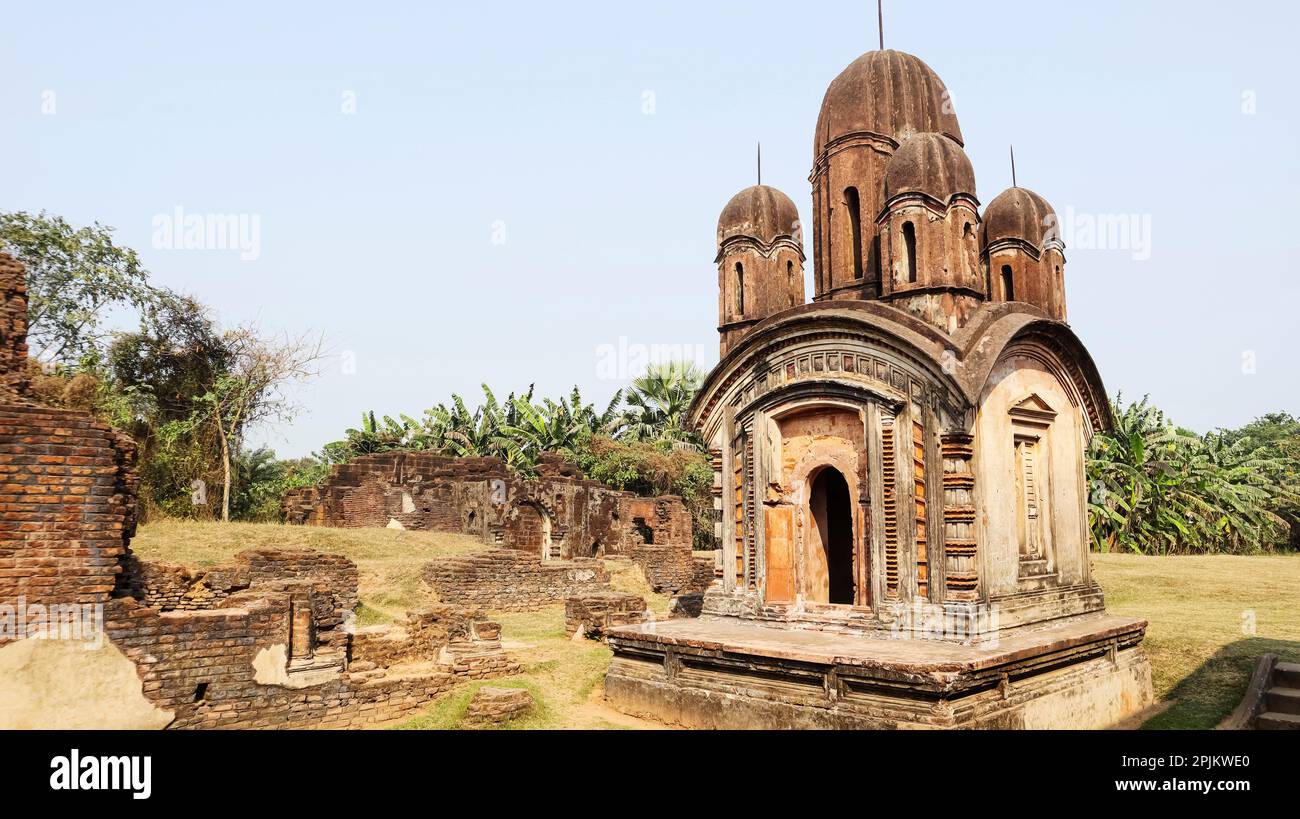 Ruined Temple Complex of Nabaratna Temples, Pathra, West Bengal, India ...