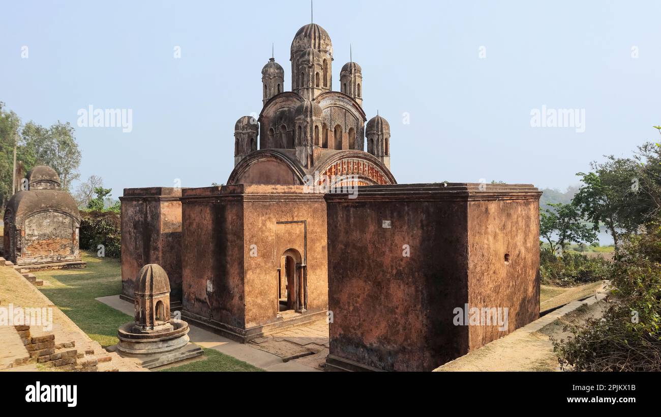Roadside View of Naba Ratna Temple Complex, Pathra, West Bengal, India ...